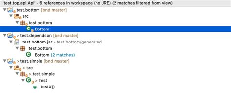 [bndtools workspace] java references declarations search finds type