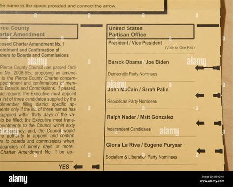 Ausencia Tradicional Papeleta De Votación Para Las Elecciones