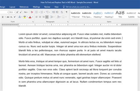 How To Find And Replace Text In Ms Word Officebeginner