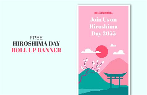 Hiroshima Day Roll Up Banner In Eps Illustrator  Psd Png Svg