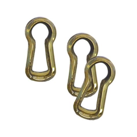 Authentic Cast Brass Keyhole Insert For Premium Antique Furniture Piec