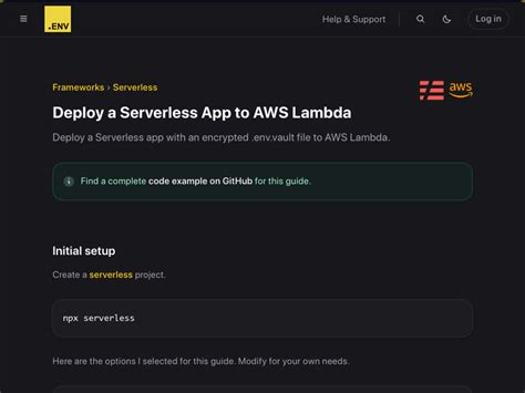 Deploy A Serverless App To Aws Lambda Dotenv