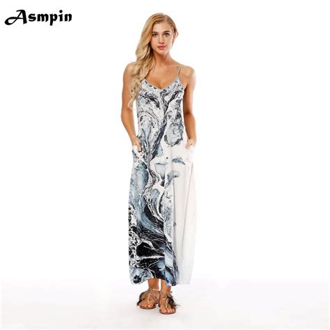 2018 New White Maxi Summer Dress Beach Clothes Plus Size Dresses Print
