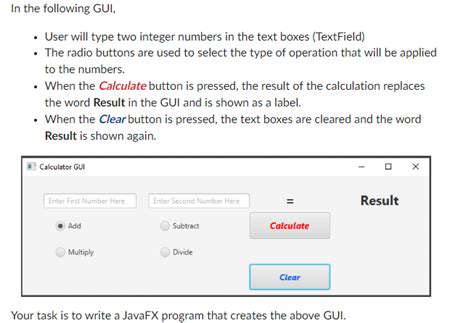 Solved In The Following Gui • User Will Type Two Integer