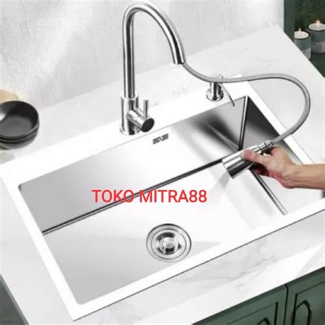 Jual Kitchen Sink JKM 8050 Stainless Sus 304 Bak Cuci Piring 1 Lobang Besar Jakarta Selatan