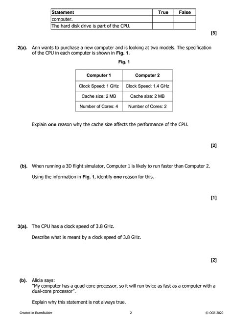 Solution Ocr Computer Science 9 1 J27601 Computer Systems Mock Paper