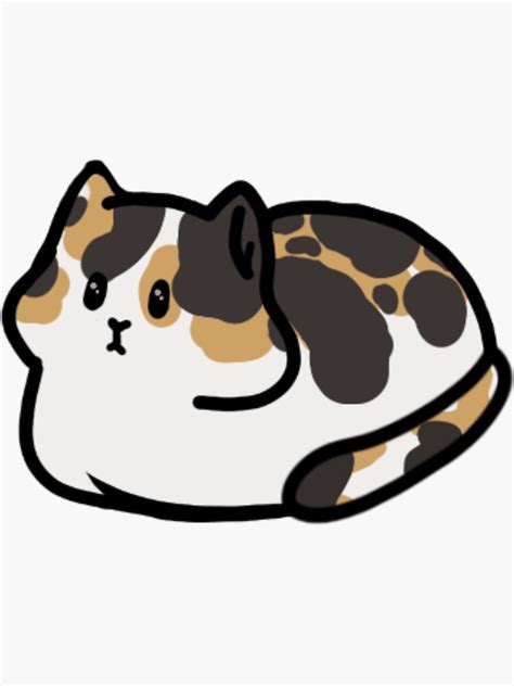 Calico Cat Loaf Sticker For Sale By Browsercookie Redbubble