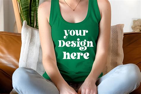Kelly Green Tank Top 8800 Mockup Graphic By Mockupstore · Creative Fabrica