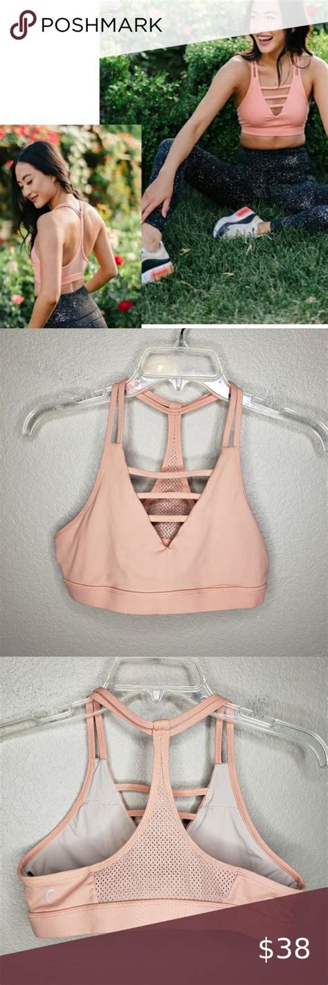 Zyia Peach Grid Sports Bra Xl Light Pastel Orange In 2022 Sports Bra