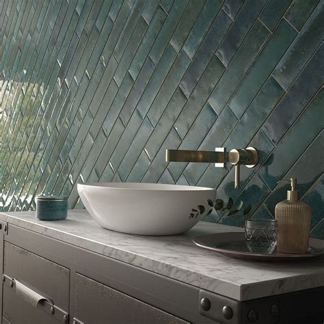 Mottle Blue 75 X 300mm Stoketiles