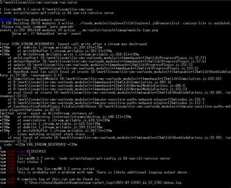 Npm Install Issue Talelin Lin Cms Vue Github