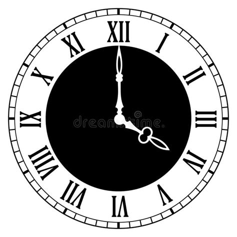 Clock Dial Face Vector Illustration Stock Vector Illustration Of