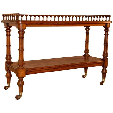 19th Century English Oak Serving Cart At 1stdibs