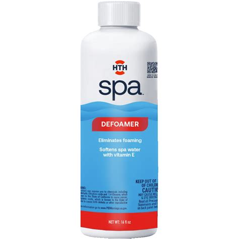 Hth Spa Care Defoamer Eliminates Foaming For Crystal Clear Water