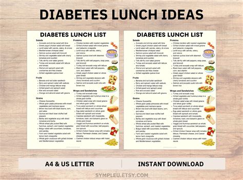 Diabetic Lunch List Diabetes Lunch Ideas Diabetes Food List Diabetic