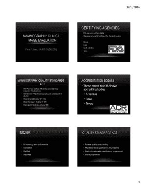 Fillable Online Microsoft PowerPoint Mammography Clinical Image Evaluation Pptx Read Only Fax