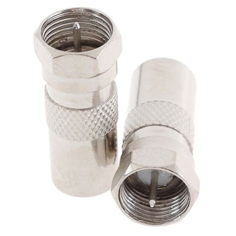 2pcs F Type Male Plug Connector Socket To Rf Coax Grandado