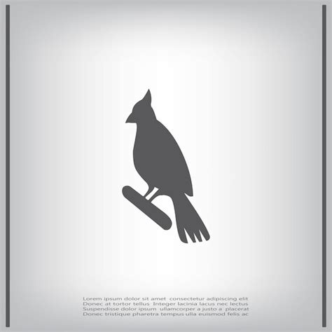 Premium Vector Bird Symbol Vector Illustration On A Gray Background