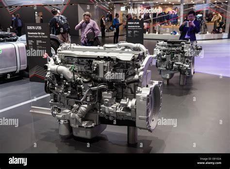 Man Truck Diesel Engine Detail At The 65th Iaa Commercial Vehicles 2014