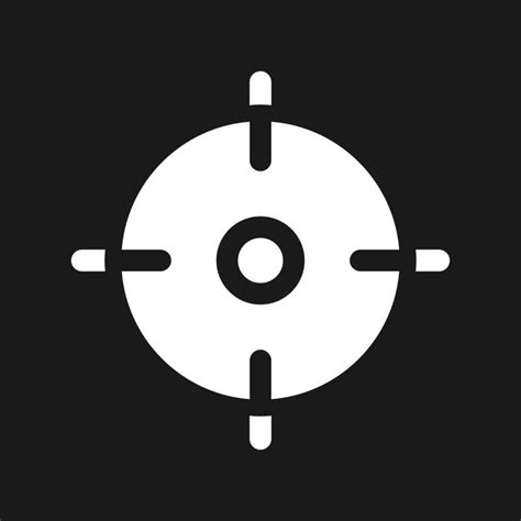 Alvo Pixel Sombrio Modo Glifo Ui ícone Foco Em O Negócio Alvo Do