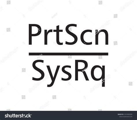 Print Screen Keyboard Button Computer Stock Vector Royalty Free Shutterstock