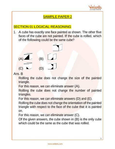 Imo Maths Olympiad Sample Paper 2 For Class 5 With Solutions