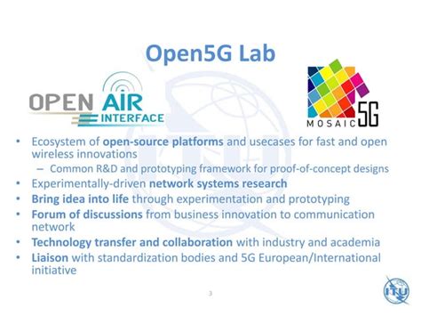Open5G Lab Ecosystem Of Opensource Platforms For Open Wireless Innovation PPT