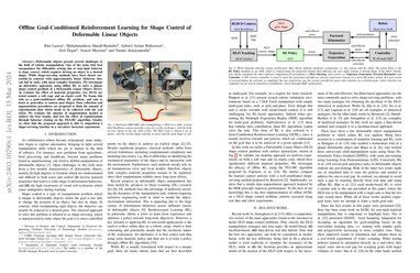 Offline Goal Conditioned Reinforcement Learning For Shape Control Of