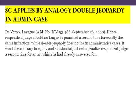 Double Jeopardy By Way Of Analogy To Admin Case Pdf