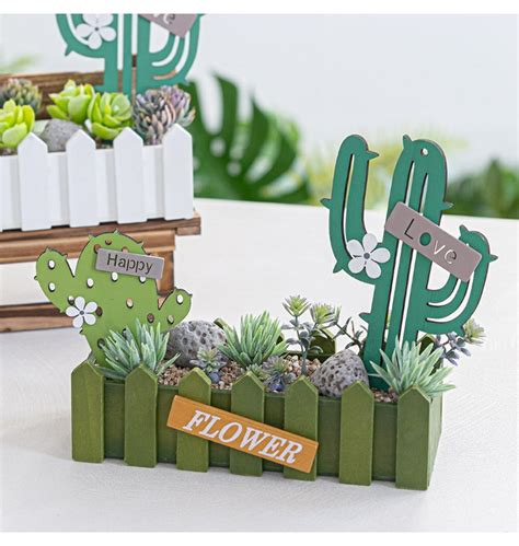 자연정원 선인장 울타리 화분 Set 20cm Diy 인테리어 조화 테이블 장식 소품 카페 꾸미기 티몬