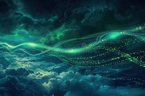 Artistic Neuron Pathways Glowing With Vibrant Energy On Dark Textured Background Stock Image