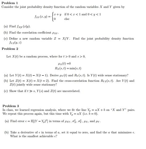 Consider The Joint Probability Density Function Of Chegg