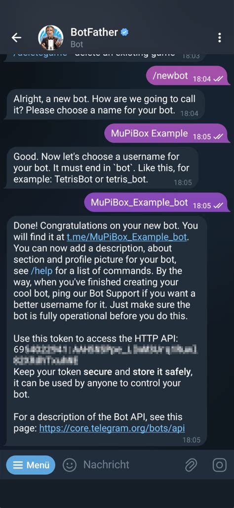 Tutorial Einrichten Der Telegram Steuerung Mupibox