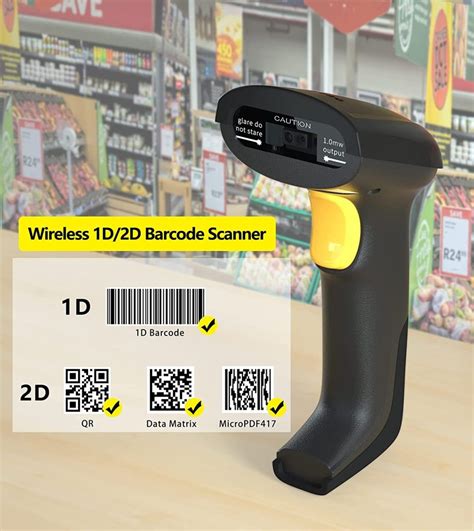2d Wireless Barcode Scanner Rechargeable Qr Code Scanner Theshoppk