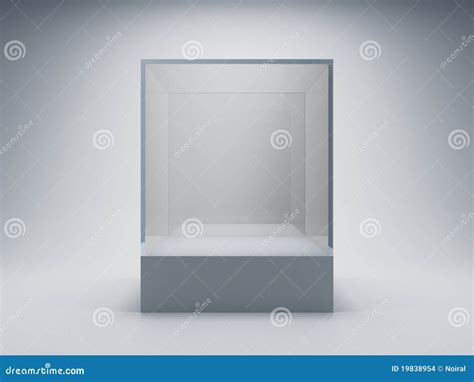 Empty Glass Showcase Stock Illustration Illustration Of Clean 19838954
