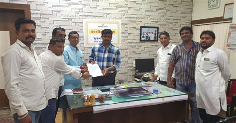 मान्सून पूर्व कामांसाठी नपा सीईओ यांना निवेदन मान्सूनपूर्व कामे