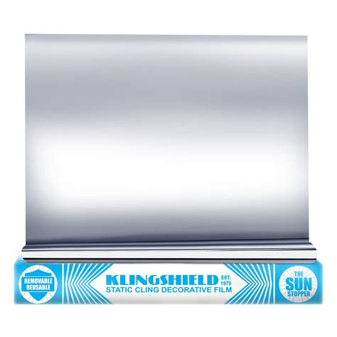 Klingshield Peel And Stick Static Cling Film Silver Mirror 45cm X 1m Shop Today Get It