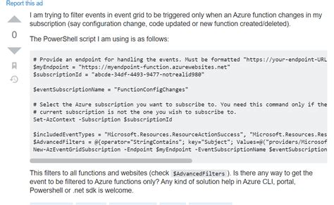 How Can I Create An Event Subscription With Power Shell Command Such