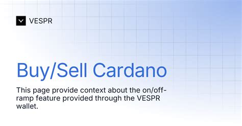 Buysell Cardano Vespr