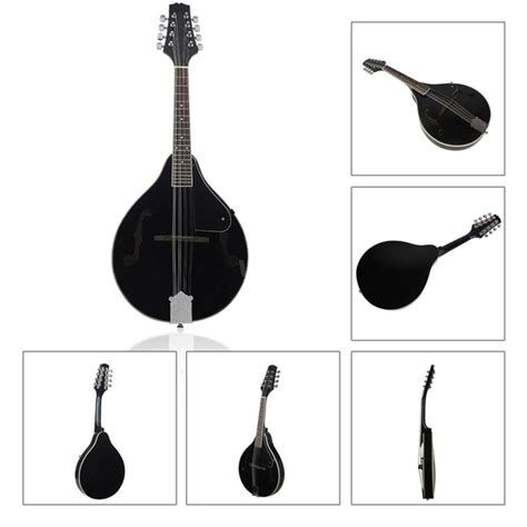 Fashion Brand New Sunburst Black 8 String Mandolin Basswood For Musical