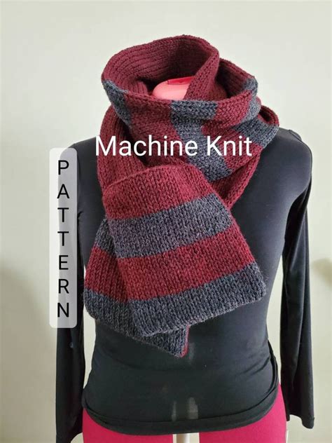 Pocket Scarf Addi Knitting Machine Pattern Sentro Circular Etsy