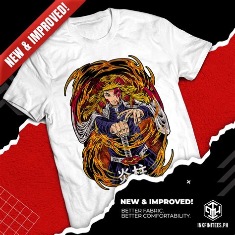 Inkfinitees Demon Slayer Kyojuro Rengoku V2 Unisex For Men And