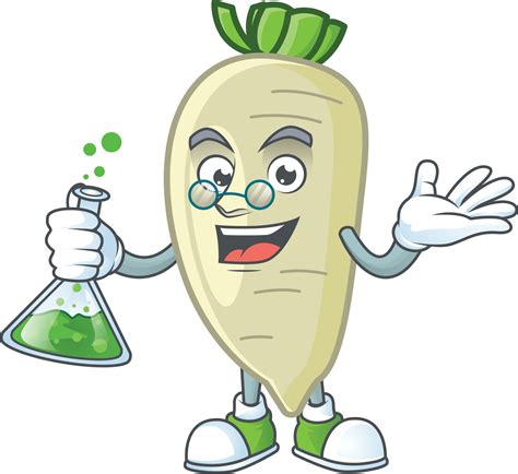 White Radish Cartoon Character Style 19830653 Vector Art At Vecteezy