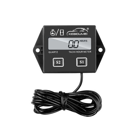 1x Engine Tacho Hour And Maintenance Meter With Lcd Display Ideal For Lawn Mowers Chainsaws