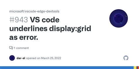 VS Code Underlines Display Grid As Error Issue Microsoft Vscode Edge Devtools GitHub