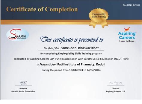 Samruddhi Khot On Linkedin Im Excited To Share That I Have Completed