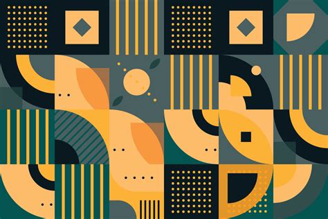 Abstract Geometric Shapes Seamless Pattern It Consists Of A Polyhedron Such As A Circle Square