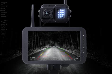 Wireless Backup Camera System Quad View Display