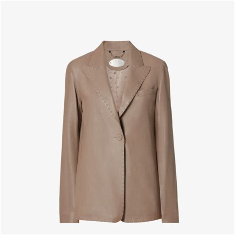 Chamarra Piel Verde Fendi