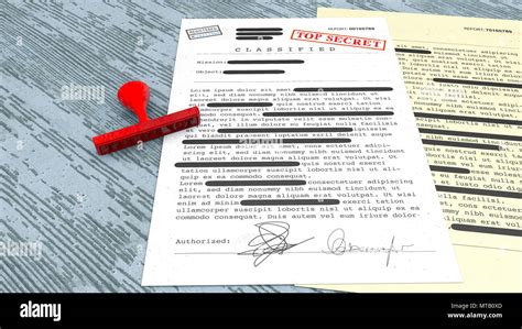 Top Secret Document Stamp Declassified Confidential Information